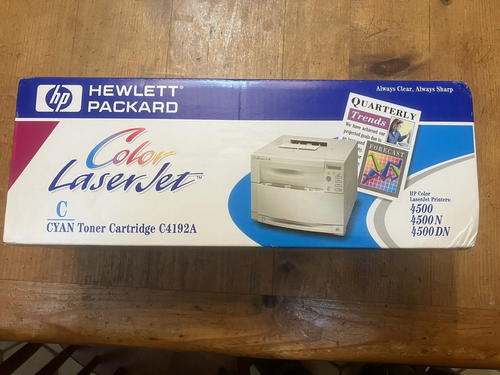 HP C4192A Cyan Toner 92A Genuine 4500 4550 Factory Sealed FREE SHIPPING ...