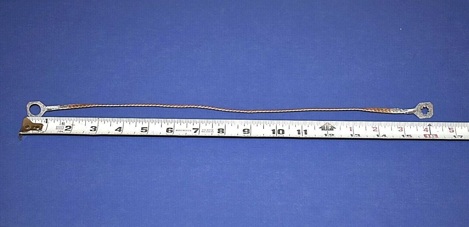Universal Multi-Use 16" (40.5mm) Braided Copper Bonding Strap Grounding ...