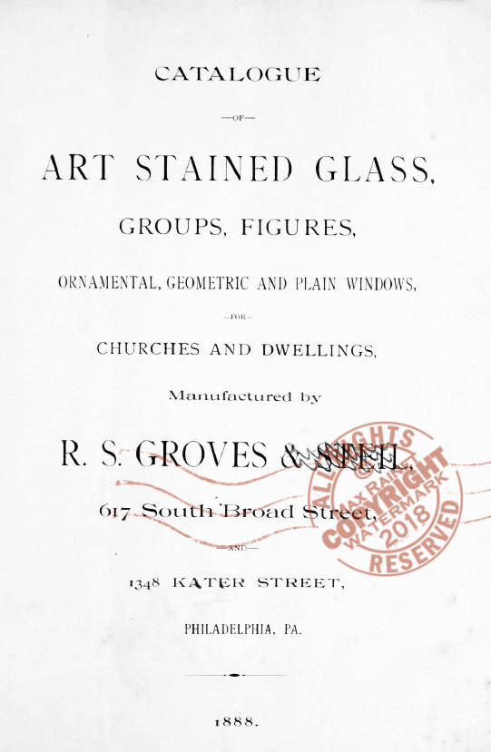 Groves Steil (1888) CATALOG Art Stained Glass Window Figures Ornamental ...