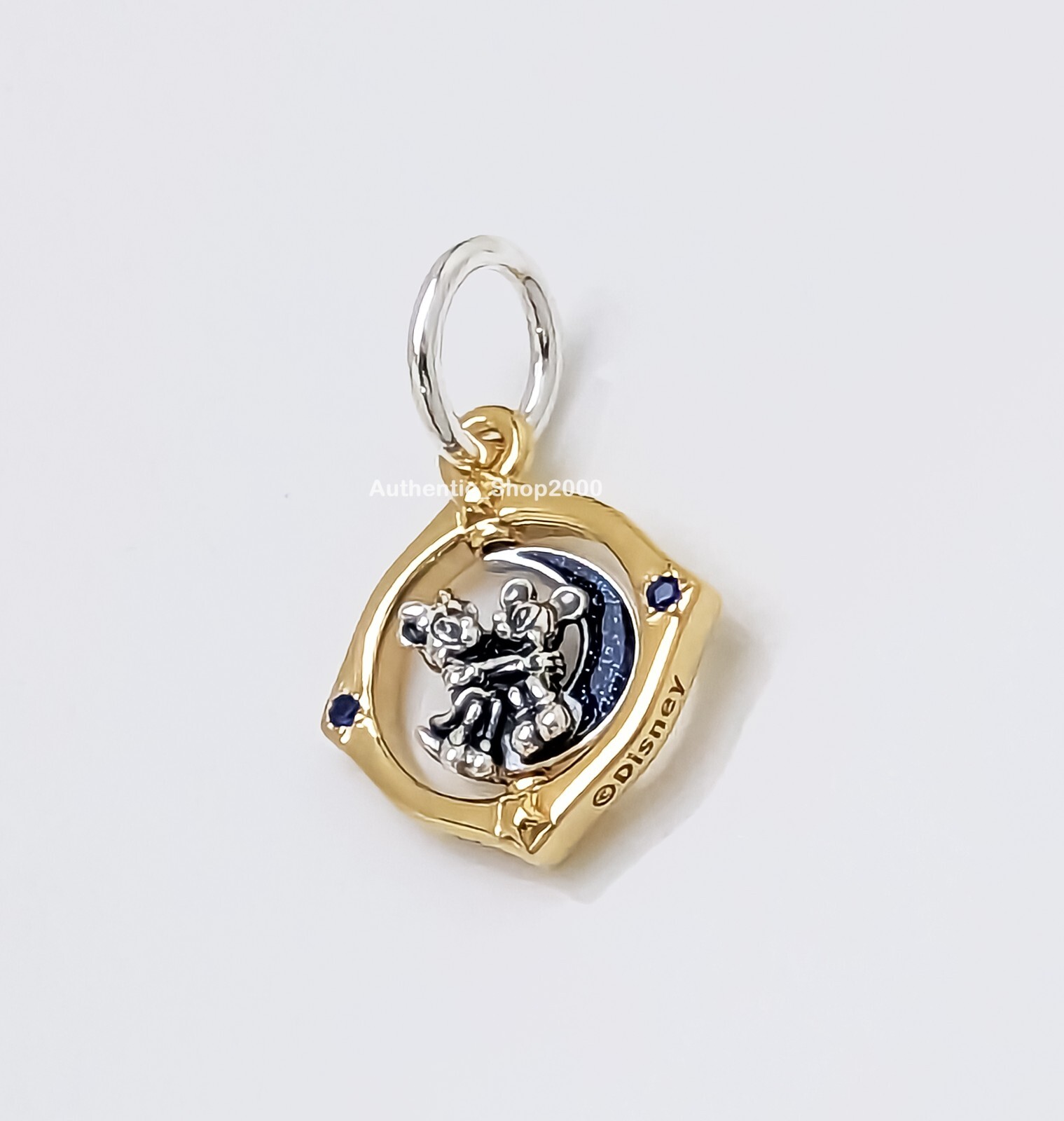 New 100% PANDORA Disney Mickey Mouse Minnie Mouse Spinning Moon Charm ...