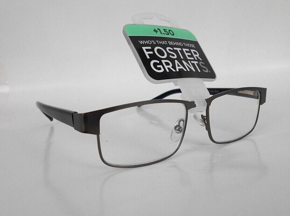 Reading glasses FOSTER GRANT LEO GUN METAL FRAME | eBay