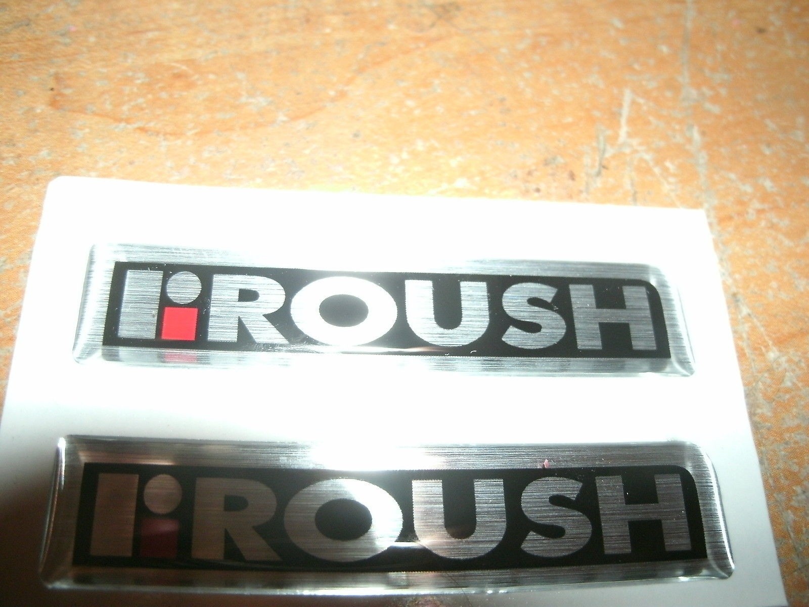 ROUSH FORD MUSTANG F-150 FOCUS SIDE SKIRT BADGE EMBLEMS PAIR NEW OEM ...