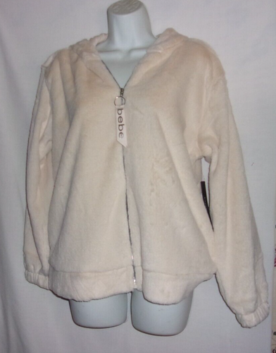 BEBE SPORT IVORY FAUX FUR JACKET , Size Medium NEW | eBay