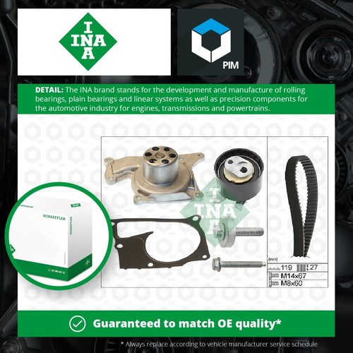 Timing Belt & Water Pump Kit 530060730 INA Set 6072000007 6079930197 ...