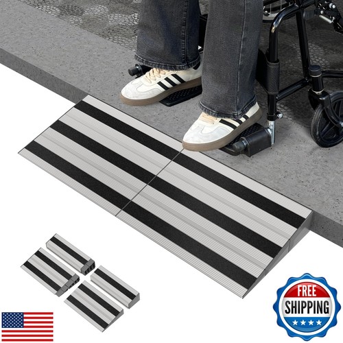 Nuvium 3" Rise Modular Threshold Ramp for Doorways, Stable Wheelchair ...
