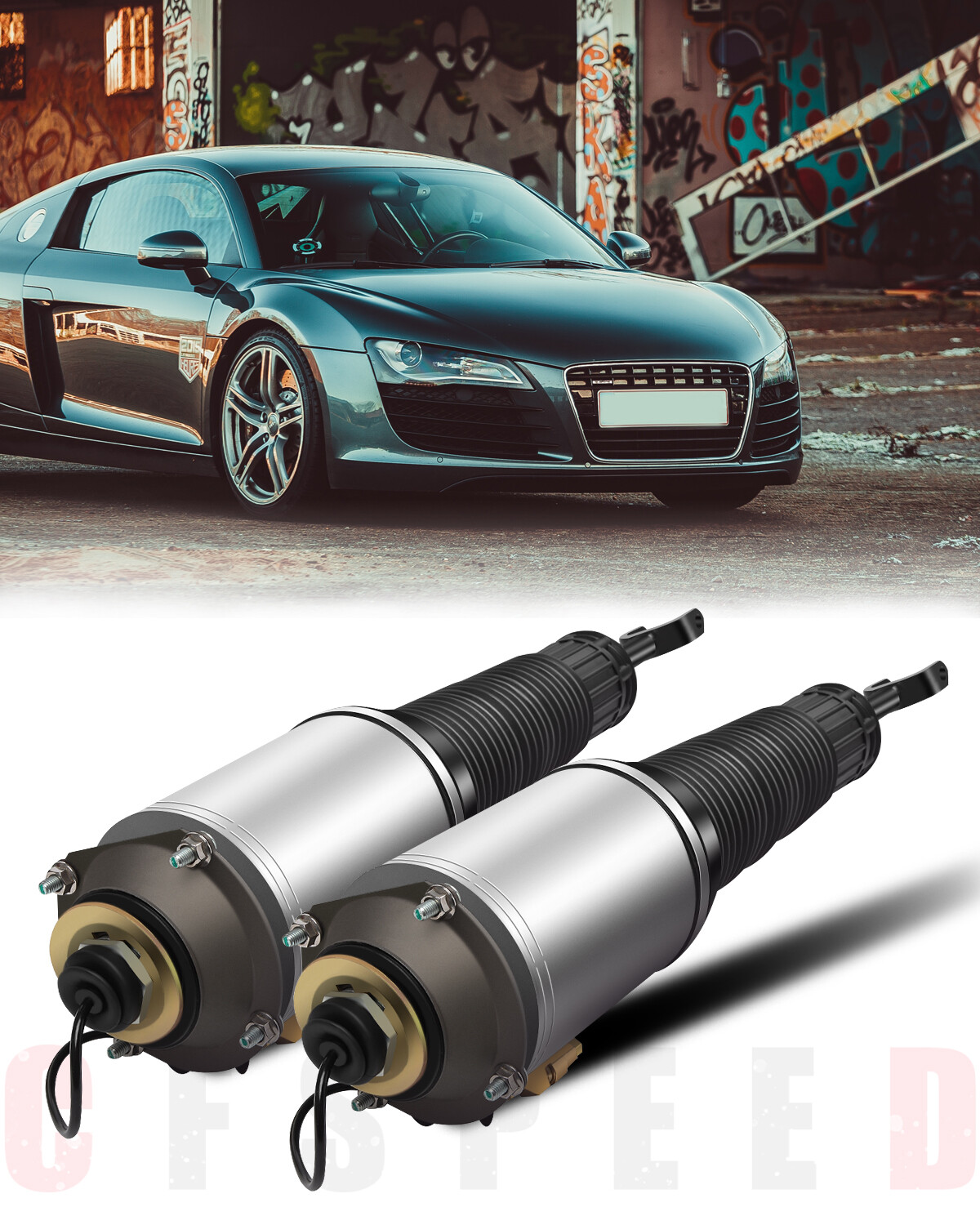 Front Pair Air Suspension Struts Assembly For Audi A8 Quattro D3 S8 4E ...