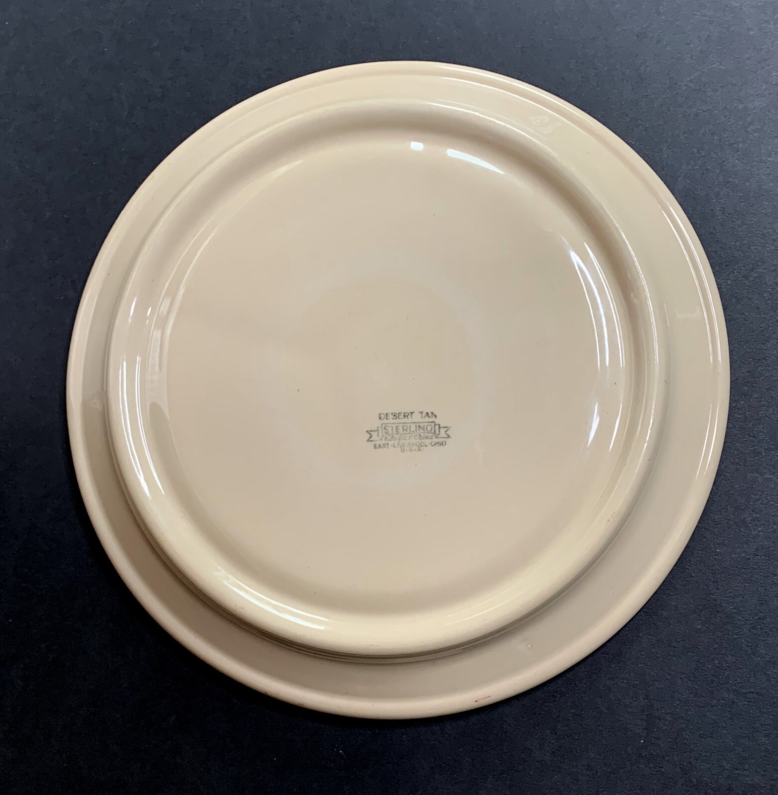 Two Sterling China Red Floral Grill Plates Desert Tan Restaurant Ware ...