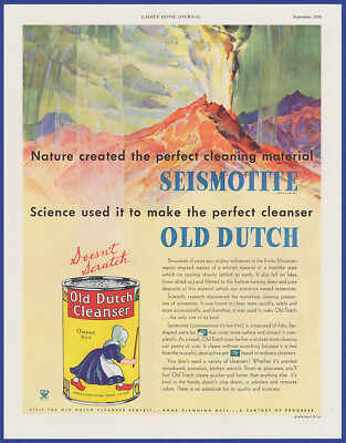 Vintage 1934 OLD DUTCH CLEANSER Polish Cleaner House Cleaning 30's ...