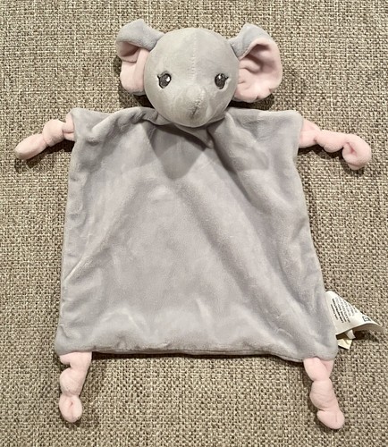 Dan Dee Baby Lovey Gray Pink Security Blanket Rattle Knotted Elephant ...