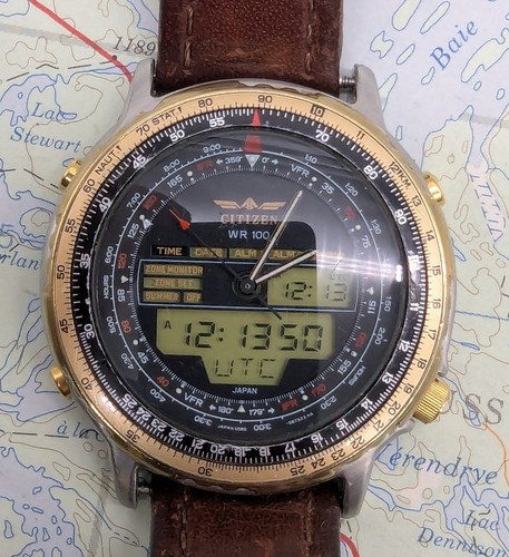 Vtg Citizen C080-088611 Wingman Analog-Digital Men's Watch - Working | eBay