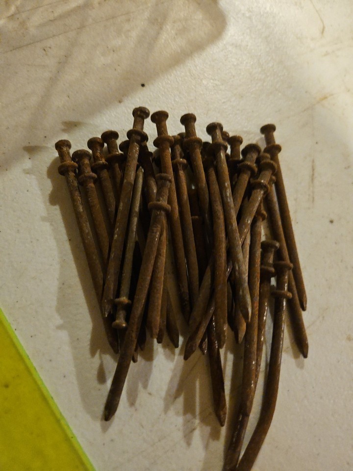 Lot of Vintage Lath Nails, Round Wire, Rusty, Primitive Farmhouse ...