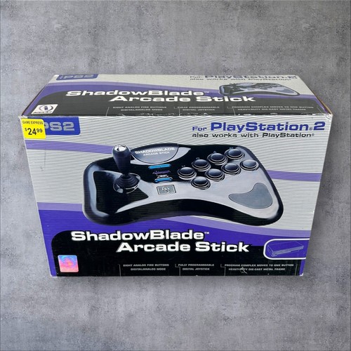 RARE InterAct Shadow Blade Arcade Stick Controller Sony PlayStation 2 ...