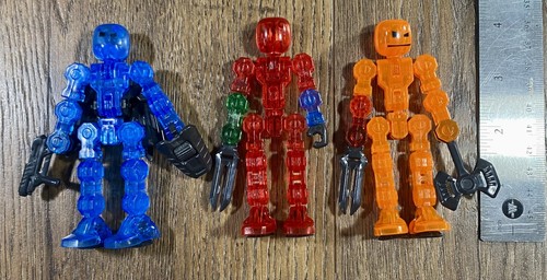 Lot of Three (3) ~ Zing Klikbot Action Figures ~ Fully Poseable with ...