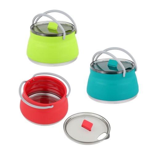 Collapsible Silicone Outdoor Camping Cook Pot Portable | eBay Australia
