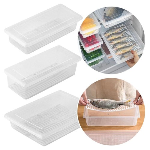 1Pcs Food Grade PP Crisper Box Fish Meat Storage Box Kitchen | eBay