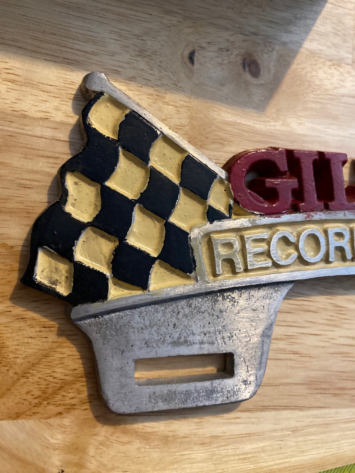 Gilmore Racing License Plate Frame Topper METAL HOTROD Auto Car Truck ...