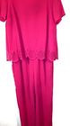 Jumpsuit Kate & Mallory Raspberry Pink Scalloped Hem Top Lined Size ...