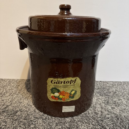HARSCH GARTOPF German Made Fermentation Crock Sauerkraut Kimchee 7.5L ...