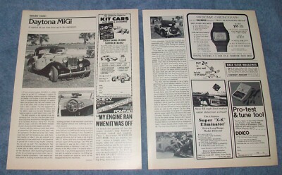 1977 Daytona Migi Kit Car MG TD Vintage Info Article "A Replica Kit ...