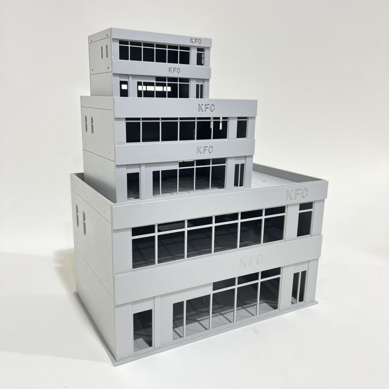 HO Scale Diorama Fast Food Restaurant Building Model Railway Layout ...