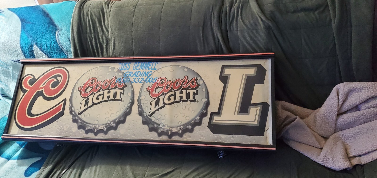 Coors Light Up Sign Vintage 50x15x10 beer bar rare display Cool neon ...