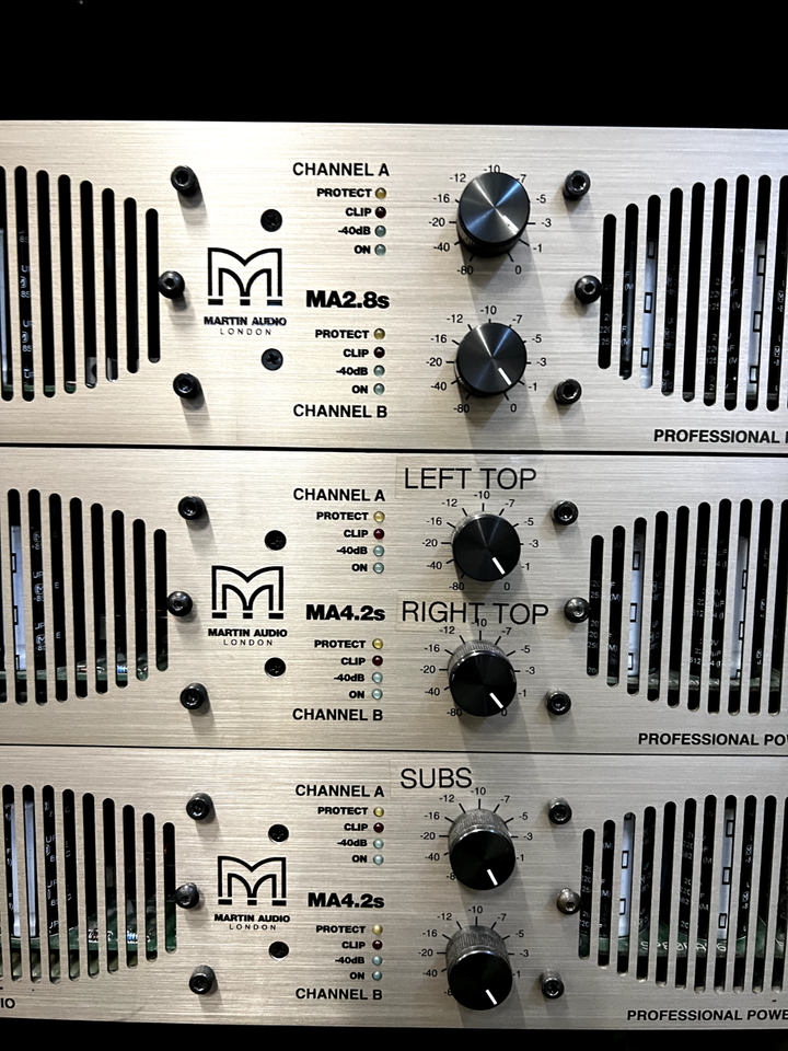 Complete Martin Audio Line Array System-4x W8LMD's, 2x WMX 18" Folded ...