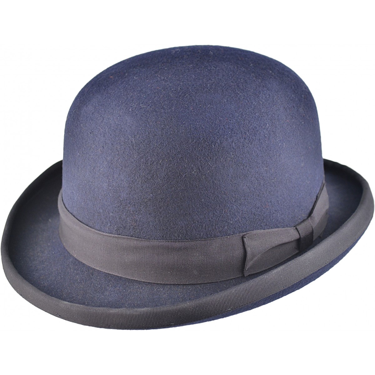 High Quality Navy Wool Bowler Hat Satin Lined Felt Bowler Sizes S to XL ...