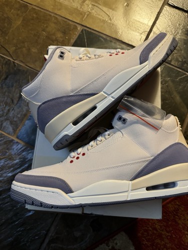 Nike Air Jordan 3 Retro Muslin SE DH7139-100 Red/Grey/Sail Men Size 12 ...