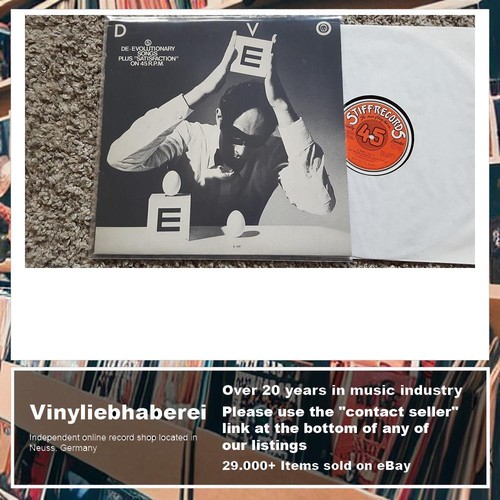 12" LP Vinyl DEVO - B Stiff/ 5 De-Evolutionary Songs Plus Satisfaction ...