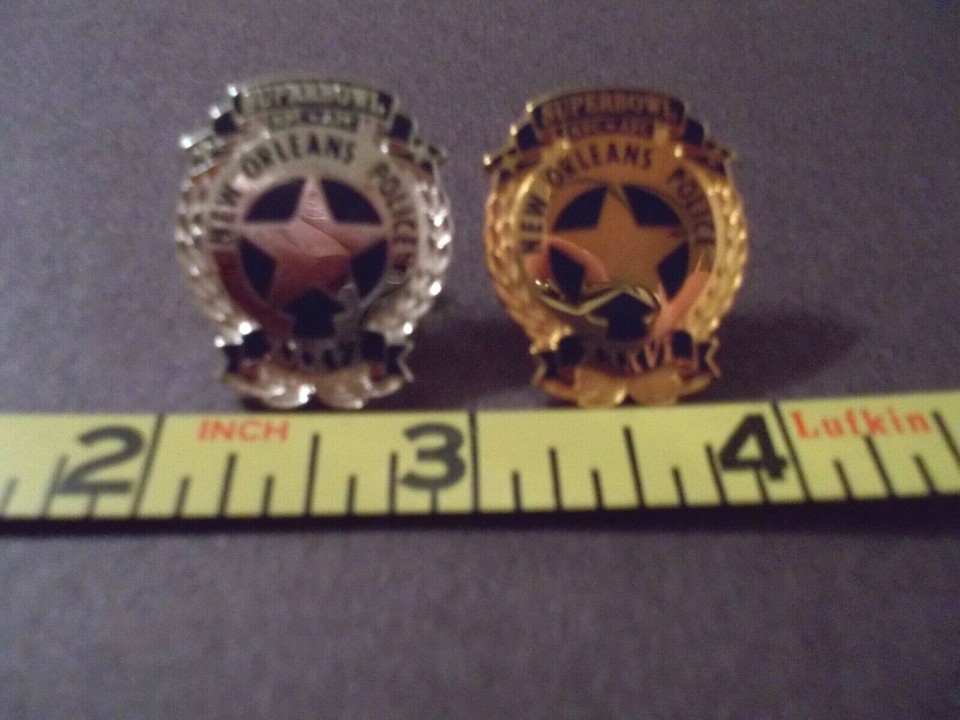2002 NEW ORLEANS NFL SUPER BOWL XXXVI NOPD POLICE MINI SHIELD TIE TACK ...