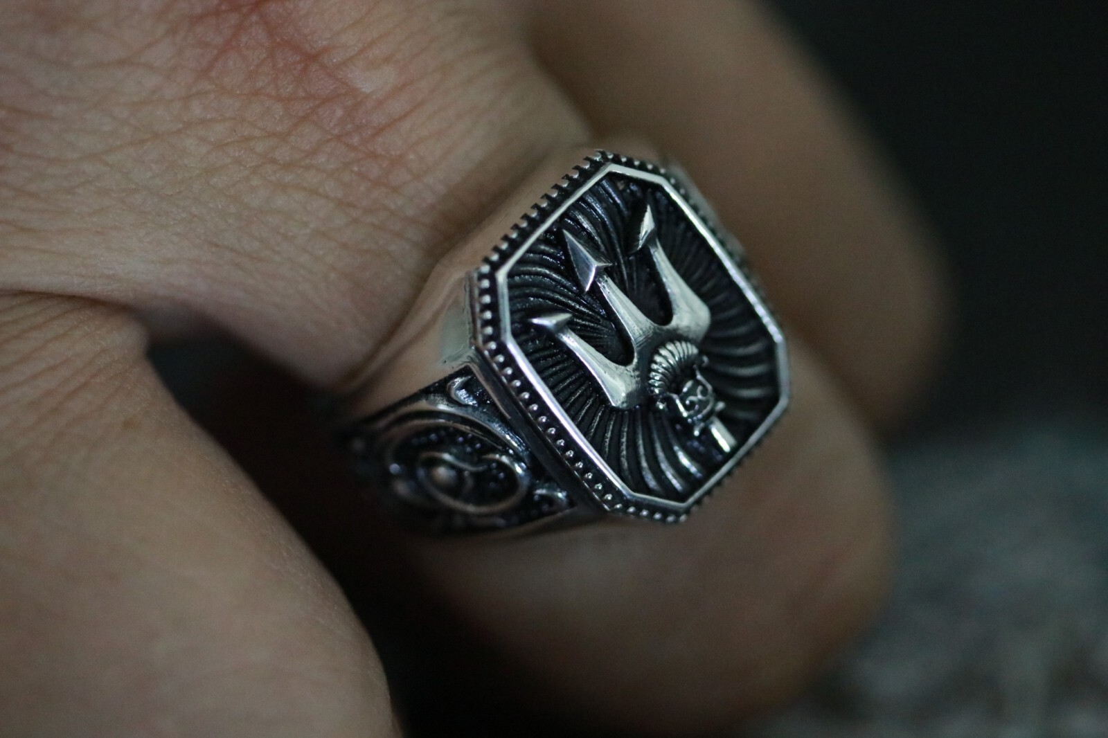 Trident Ring Poseidon Trident Ring Silver Trident Ring Silver 925 ...