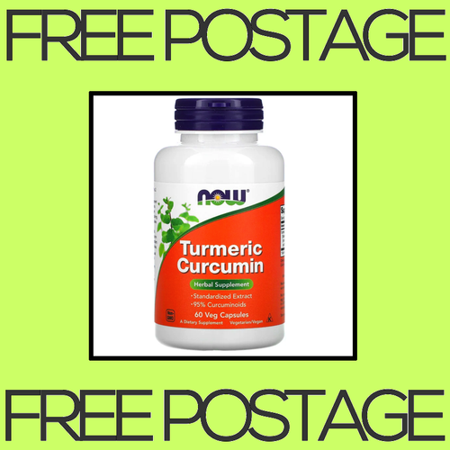 NEW NOW Foods, Turmeric Curcumin, Herbal Supplement - 60 Veg Capsules ...