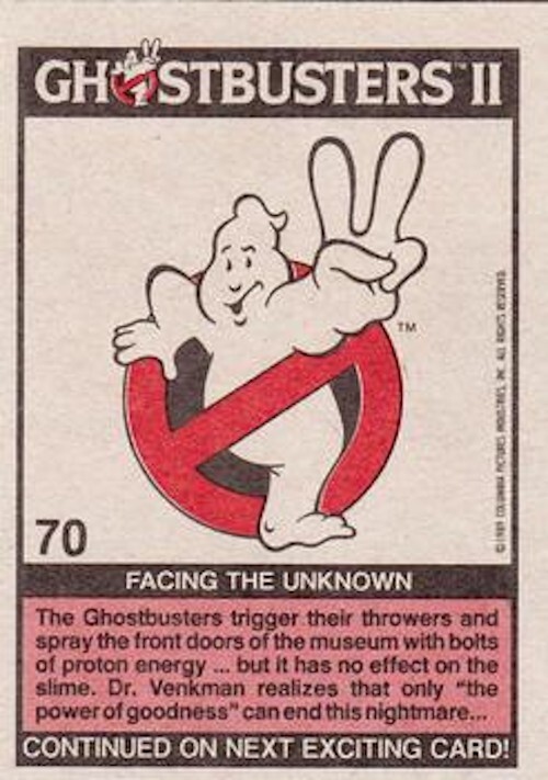 GHOSTBUSTERS 2 II TRADING CARDS 1989 TOPPS USA BASE CARD # 70 CLEAN ...