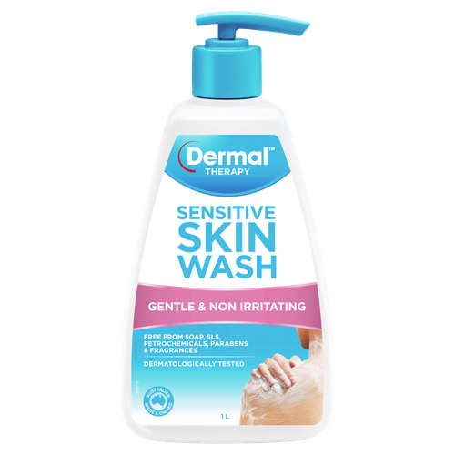 Dermal Therapy Sensitive Skin Wash 1 Litre Pump Gentle & Non Irritating ...