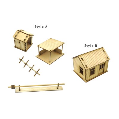 1:72 Scale Architecture Building Model Kits Wooden Model Kits Ornaments ...