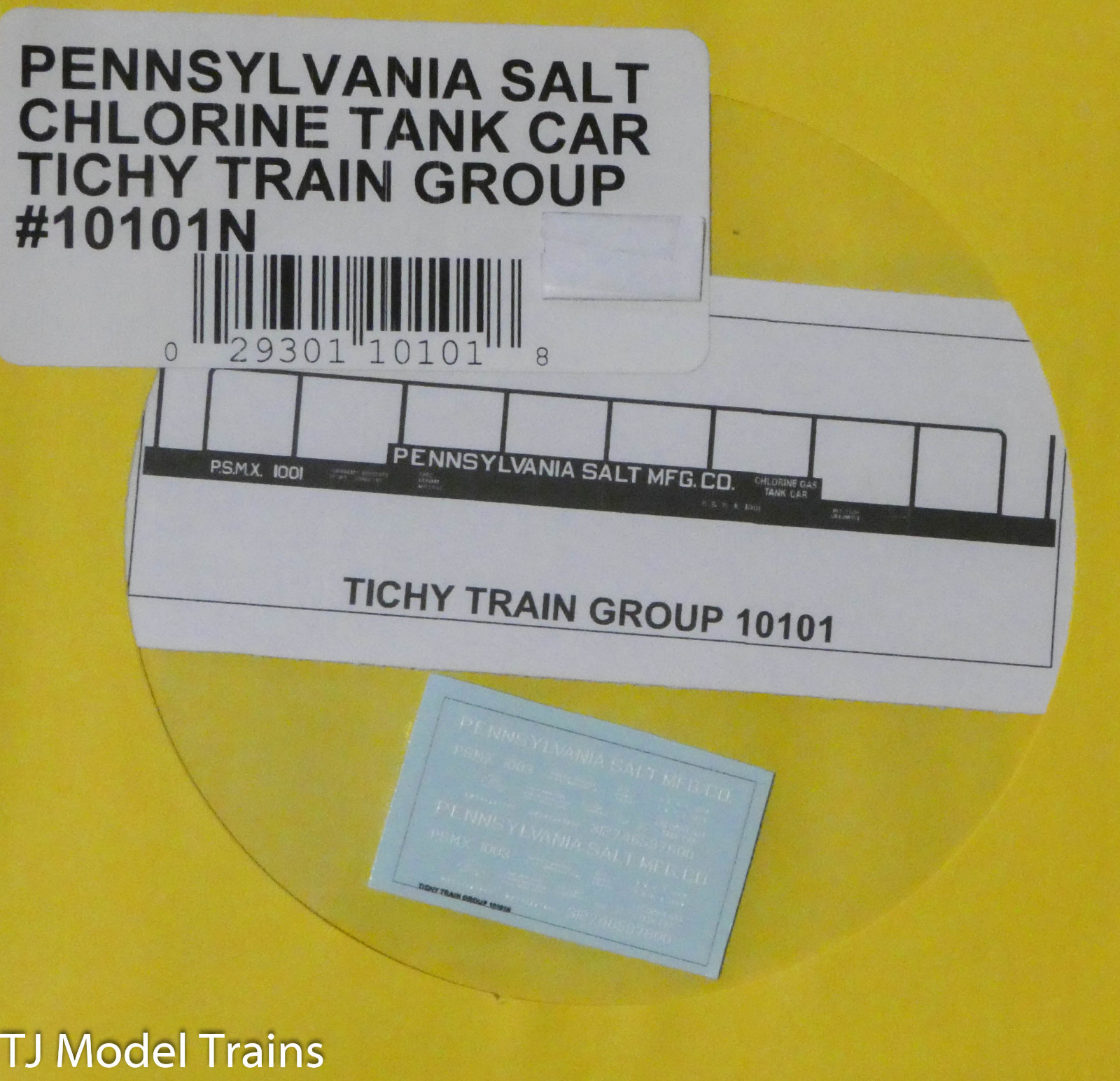 Tichy Train Group Decal #10101N Pennsylvania Salt Chlorine Tank Car (N ...