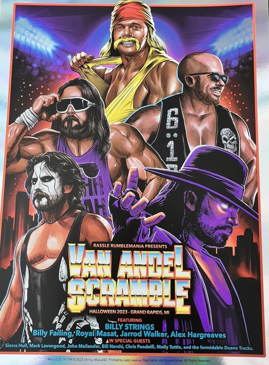 Billy Strings Van Andel Scramble Poster Grand Rapids SIGNED & NUMBERED ...