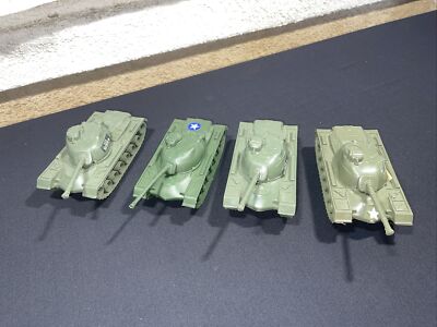 Lot of 4- VTG 1970s Tim Mee Green Plastic US Army Tank Toy | eBay
