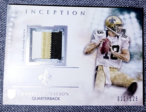 2015 Topps Inception - Rookie Patches #RP-GG Garrett Grayson /125 (MEM ...