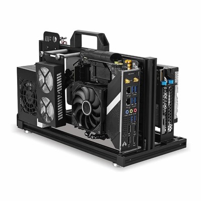 Aluminum ITX A4 Open Frame MINI Case Support Vertically 240Liquid ...