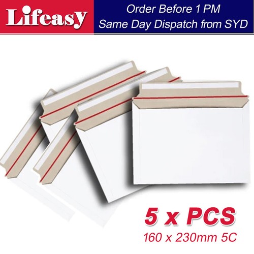 5 PCS 160x230mm Card Mailer C5 White 300gsm Envelope Tough Bag ...