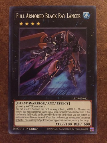 Full Armored Black Ray Lancer LED9-EN012 Yugioh Trading Card | eBay