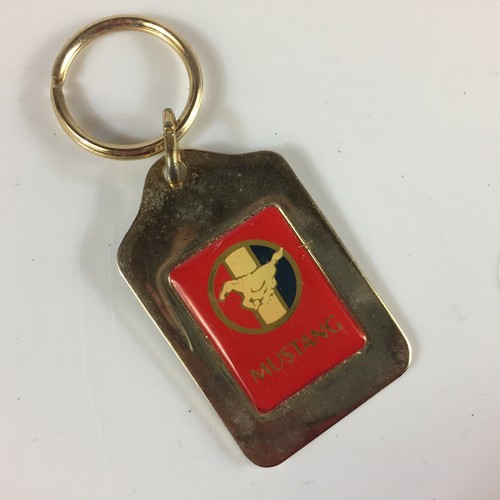 Vintage Ford Mustang Car Key Fob Chain Ring Muscle Racing Auto 80s 90s ...