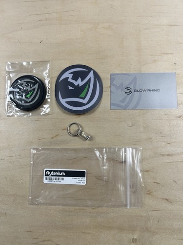 Flytanium x Glow Rhino Promo Pack - Tritium Glow Fob, Sticker, Card ...