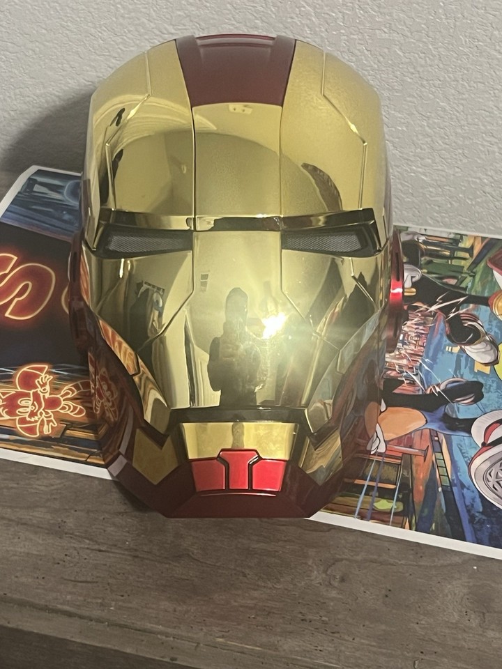 Autoking Iron Man Gold MK5 Helmet Electronic Voice Activated Open&Close ...
