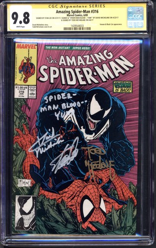 Amazing Spider-Man #316 CGC Signature Series 9.8 Lee, McFarlane ...