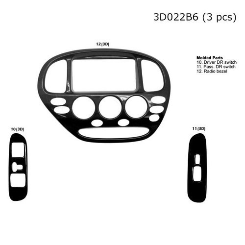 For Toyota Tundra 05-06 B&I 3D Molded Natural Birdseye Full Dash Kit 3 Pcs | eBay