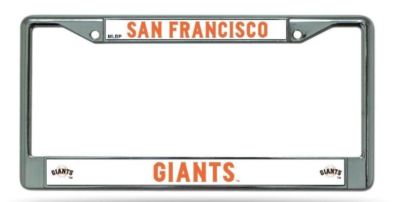 San Francisco Giants Chrome License Plate Frame Baseball League Auto ...