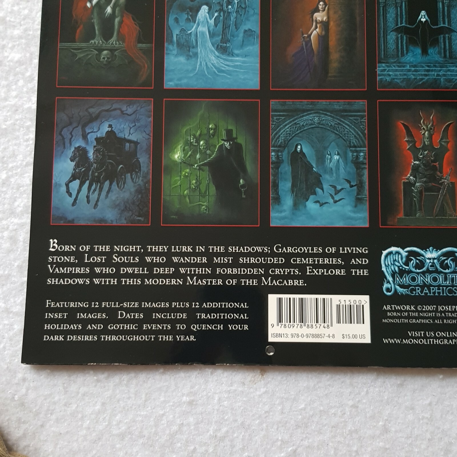 Joseph Vargo Callendar 2008 Gothic Fantasy "Born of the night" 12 ...