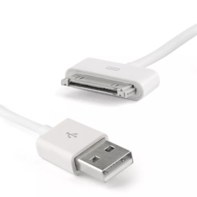 2pcs 30 Pin Cable USB Data Sync Charging Charger Lead for Apple iPhone ...